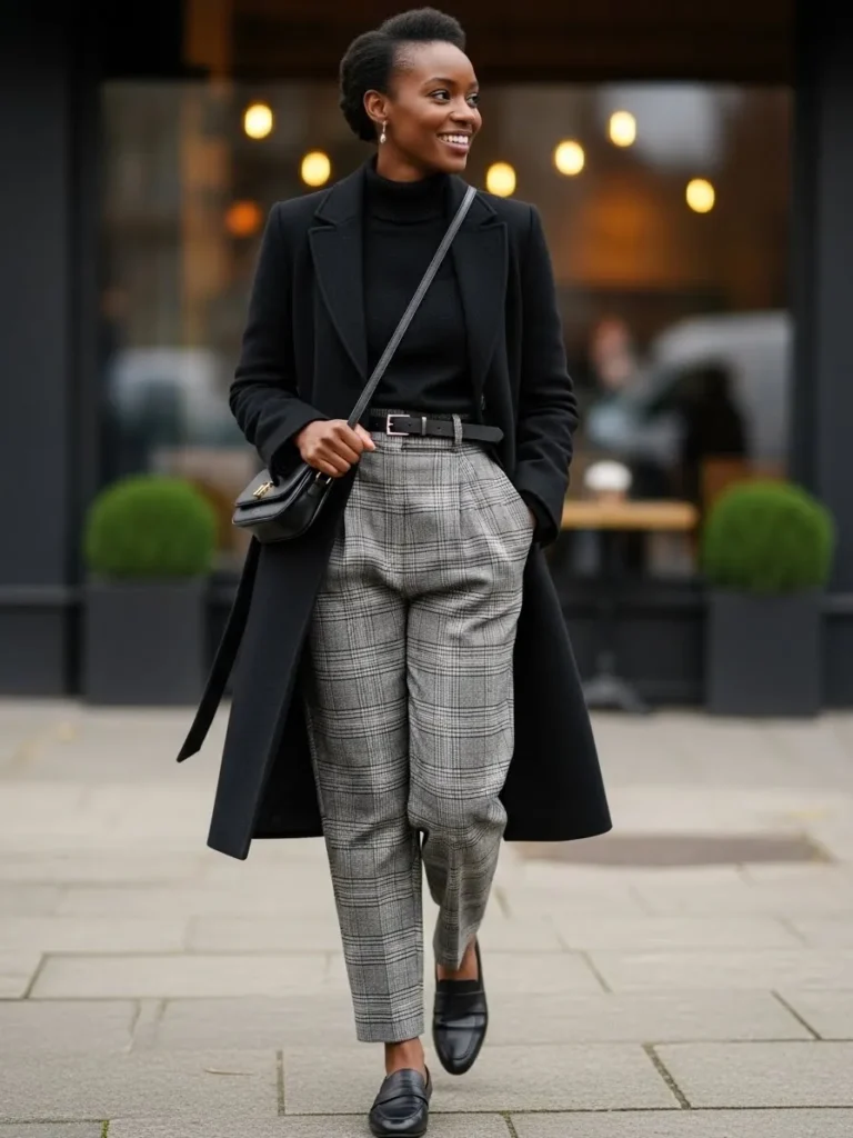 22 Black Coat Outfits for Women That Define Winter Chic