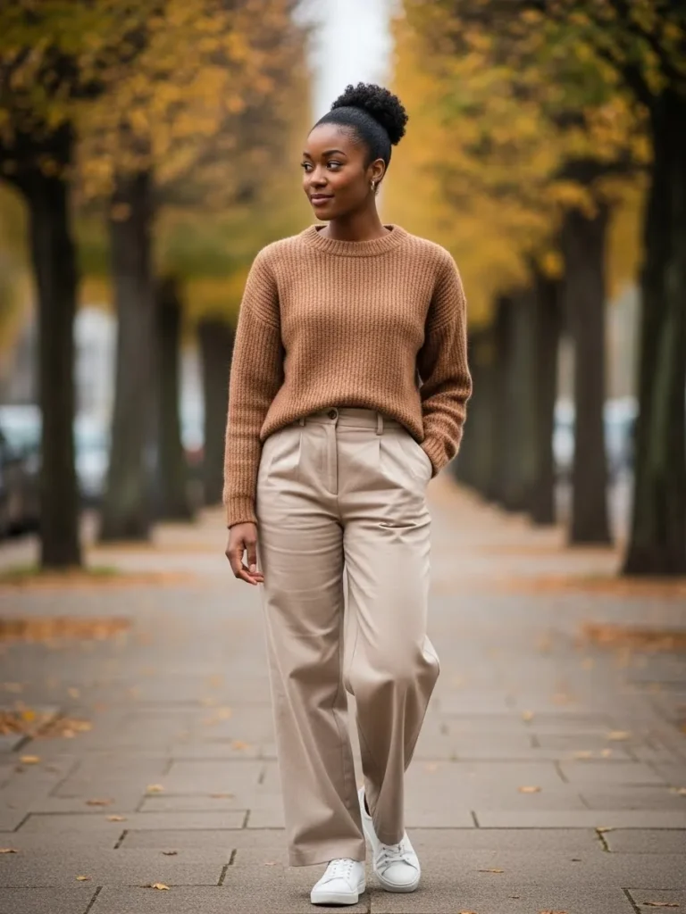 23 Earthy Outfits for Black Women With Calm Neutral Tones