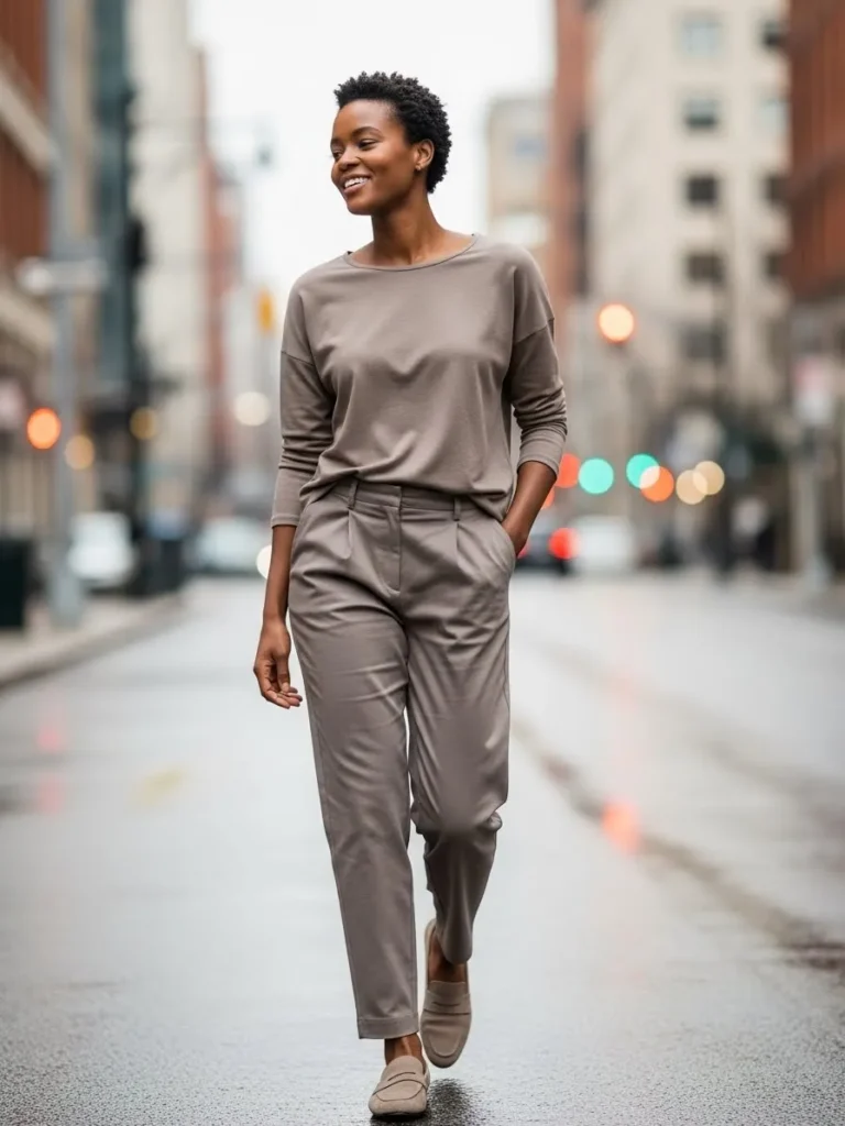 23 Earthy Outfits for Black Women With Calm Neutral Tones