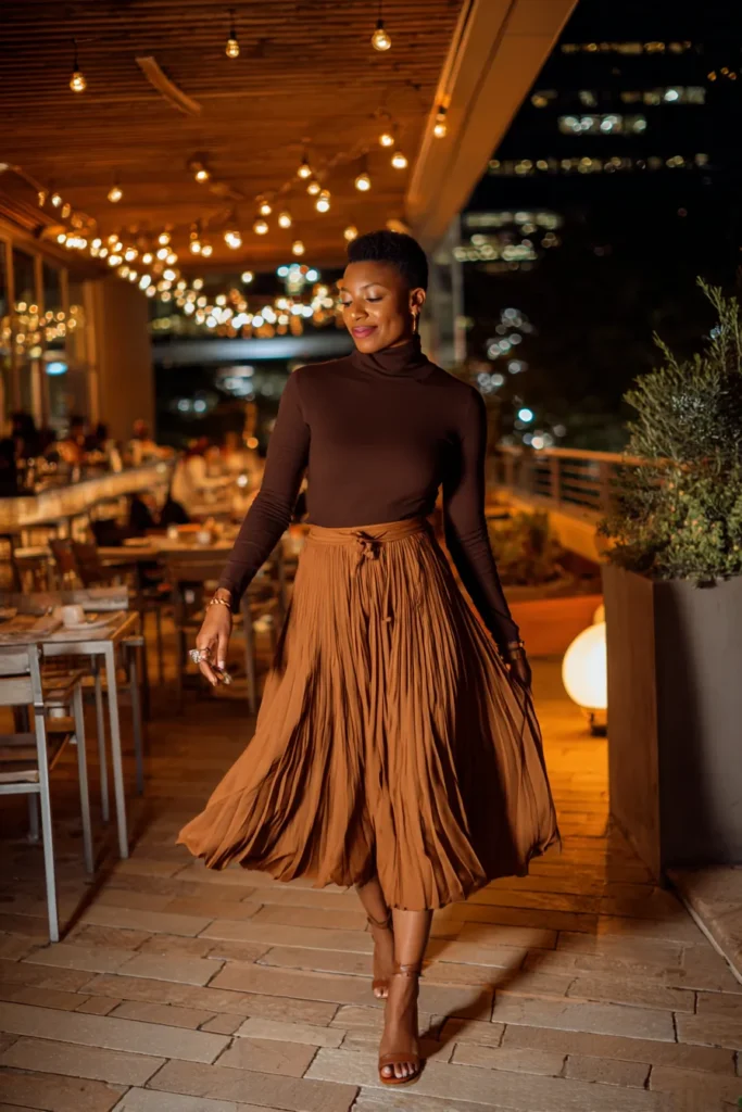 18 Warm Brown Dinner Outfits for Black Women With Rich Neutral Tones